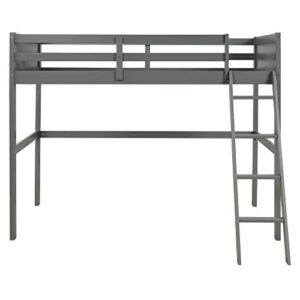 L-Shaped Twin Over Full Bunk Beds, Solid Wood Loft Beds with Cabinet and Ladder, Converted Bunk Bed Frame with Full-Length Guardrail