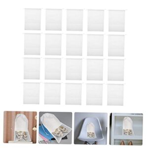 Shoe Bags 40 pcs Pouch Window White Transparent Closure Aging Proof Saving Storage Pouches Large Non- Portable- Women Fabric Woven Shoe Bag Clothes Ing Travel for Back Portable