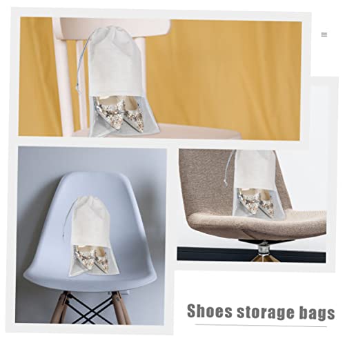 Shoe Bags 40 pcs Pouch Window White Transparent Closure Aging Proof Saving Storage Pouches Large Non- Portable- Women Fabric Woven Shoe Bag Clothes Ing Travel for Back Portable