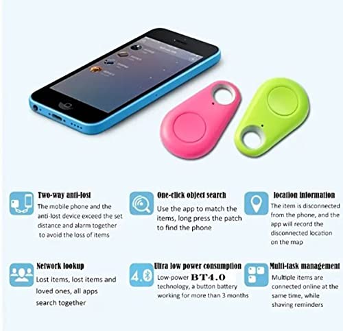 1 Pieces Smart Trackable Key Finders! Pet Locator Keychains GPS Tracking Devices! Bluetooth Smartphone Keychain Alarms! Anti-Lost Tag Alarms for Kids Pets Cats Dogs Backpacks! (Blue)