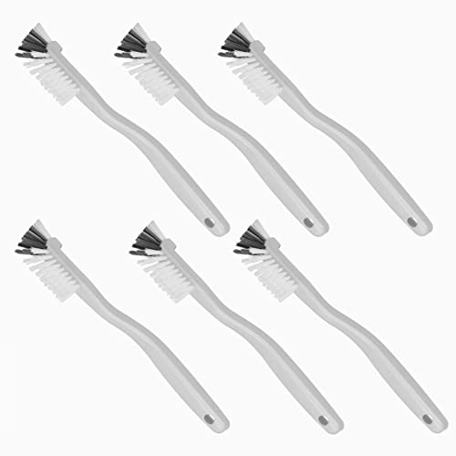 JIANYI Kitchen Scrub Brush, Right Angle Bottle Bathroom Brush for Sink Household Pot Pan Edge Corners Tile Lines Deep Cleaning with Stiff Bristles(6Pack)