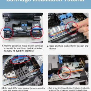 Japic G4210 printhead Combo Pack Compatible for Canon PIXMA G4210 G4200 G3210 G3200 G3100 G2210 G2200 G1200 MegaTank Printer Head Ink cartridges (1 Black, 1 Tri-Color)