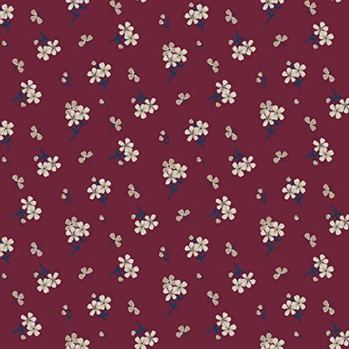 Texco Inc Pattern Heavy Rayon Spandex Jersey Knit 4 Way Stretch/Ditsy Print/Maternity, Apparel, DIY Fabric, Ruby Taupe 3 Yards