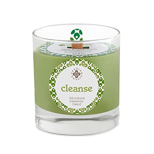 Root Candles Scented Spa Candles Seeking Balance® Handcrafted Wood Wick Aromatherapy Candle, 5.8-Ounce, Cleanse: Lime + Galbanum