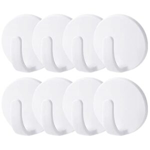 doitool 8 pcs magnetic hooks fridge magnetic hooks wreath hanger coat towel rack wall mount hook for locker kitchen bedroom garage white