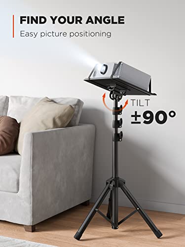 AMADA HOMEFURNISHING Floating Shelves & AMADA Projector Tripod Stand, Portable Projector Stand