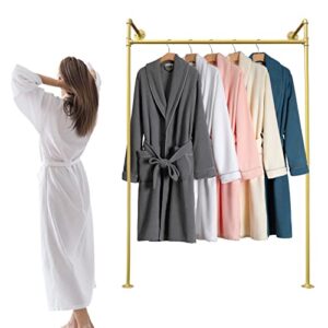 DYRABREST Wall Mounted Clothing Rack Modern Gold Metal Storage Garment Rack Retail Clothes Display Stand Commercial Clothes Racks, Bedroom Portable Coat Rack for Hanging Clothes, Coats, Skirts