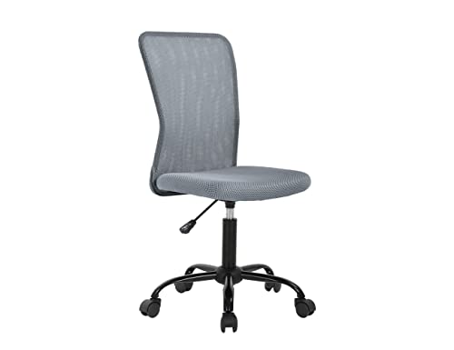 Office Chair Ergonomic Desk Chair Home Mid Back Computer Chair Height Adjustable Task Chair Modern Armless Rolling Swivel Chair with Back Support Mesh Executive Chair for Women Men