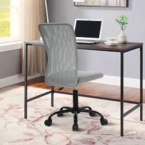 Office Chair Ergonomic Desk Chair Home Mid Back Computer Chair Height Adjustable Task Chair Modern Armless Rolling Swivel Chair with Back Support Mesh Executive Chair for Women Men