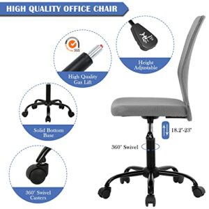 Office Chair Ergonomic Desk Chair Home Mid Back Computer Chair Height Adjustable Task Chair Modern Armless Rolling Swivel Chair with Back Support Mesh Executive Chair for Women Men