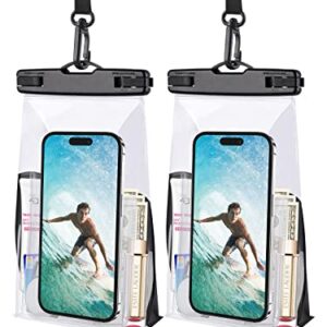 2 Pcs Large Waterproof Phone Pouch Up to 6.9", Floating Dry Bag for iPhone 14 13 12 11 Pro Max Galaxy S22 S21 Large Capacity Waterproof Bag Sunglasses Storage Dry Pouch for Swimming Rafting Boating