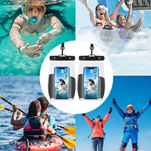 2 Pcs Large Waterproof Phone Pouch Up to 6.9", Floating Dry Bag for iPhone 14 13 12 11 Pro Max Galaxy S22 S21 Large Capacity Waterproof Bag Sunglasses Storage Dry Pouch for Swimming Rafting Boating