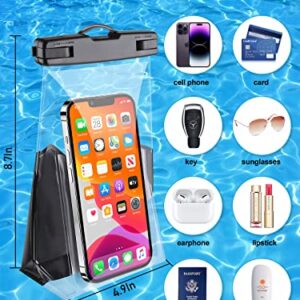 2 Pcs Large Waterproof Phone Pouch Up to 6.9", Floating Dry Bag for iPhone 14 13 12 11 Pro Max Galaxy S22 S21 Large Capacity Waterproof Bag Sunglasses Storage Dry Pouch for Swimming Rafting Boating