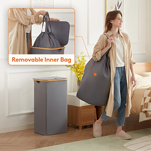 Lifewit 2 Pack 72L Laundry Hamper Pop Up Basket and 100L Clothes Hamper with Removable Bag