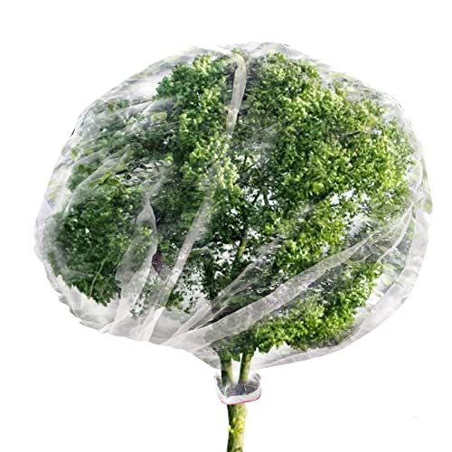 6.9' x 8.5' Large Fruit Tree Netting, Ultra Fine Mesh Garden Insect Tree Cover with Drawstring Transparent Bird Plant Barrier Flower Fruit Mesh Screen for Preventing Deer Squirrel Bug