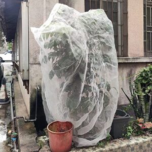 6.9' x 8.5' Large Fruit Tree Netting, Ultra Fine Mesh Garden Insect Tree Cover with Drawstring Transparent Bird Plant Barrier Flower Fruit Mesh Screen for Preventing Deer Squirrel Bug