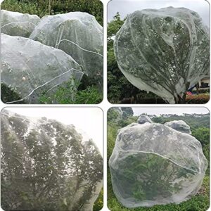 6.9' x 8.5' Large Fruit Tree Netting, Ultra Fine Mesh Garden Insect Tree Cover with Drawstring Transparent Bird Plant Barrier Flower Fruit Mesh Screen for Preventing Deer Squirrel Bug