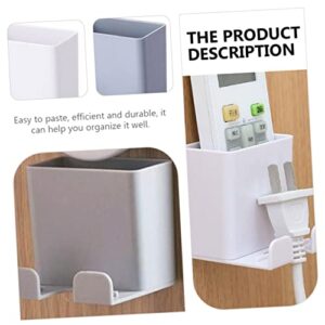 Levemolo 2pcs Holder for Plug Mount Dock Phone White Charging Bedroom Practical Power Hanging Kitchen Pocket Organizer Stands Socket Universal Professional Adhesive Control Cell Stand