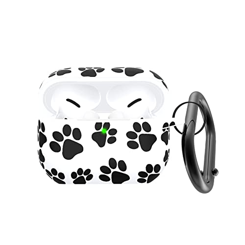 AGAOSH for Airpods Pro 2nd/1st Generation Case Cover with Keychain,Cute Paw Print Soft Silicone Skin Cover Protective Case for New Apple Airpods Pro Gen 2 Case 2022 Charging Case[Front LED Visible]