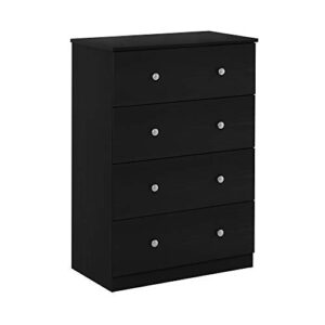 furinno tidur simple design dresser, 4-tier knob, americano