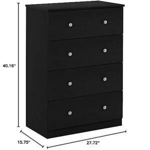 Furinno Tidur Simple Design Dresser, 4-Tier Knob, Americano