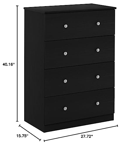 Furinno Tidur Simple Design Dresser, 4-Tier Knob, Americano