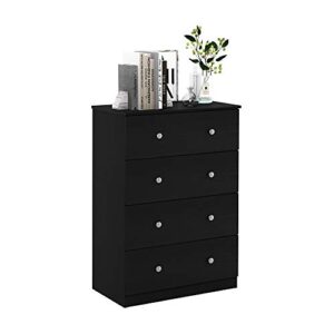 Furinno Tidur Simple Design Dresser, 4-Tier Knob, Americano