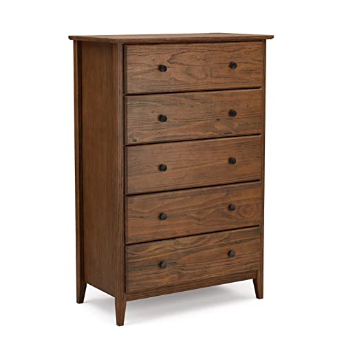 Grain Wood Furniture Greenport 5-Drawer Chest, Brushed Walnut