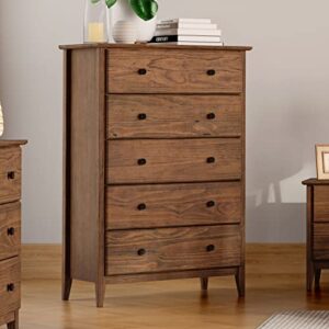 Grain Wood Furniture Greenport 5-Drawer Chest, Brushed Walnut