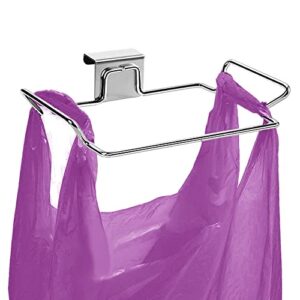 oniapro trash bag holder for cabinet doors & cupboards, large stainless steel portable hanging garbage bag holder, kitchen trash can for under sink trash, camping accessories