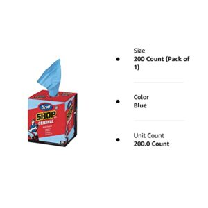 Scott Blue Shop Towels in a Box - 200 Sheets & Permatex 25219 Fast Orange Pumice Lotion Hand Cleaner with Pump, 1 Gallon