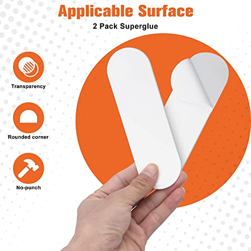 ChengFu Self Adhesive Strips, Replacement Adhesive Strips Compatible with Self Adhesive Paper Towel Holder, Paper Towel Holder Under Cabinet, Compatible with DR Catch, 5.7 1x 1.77 Inch (2 Pack)