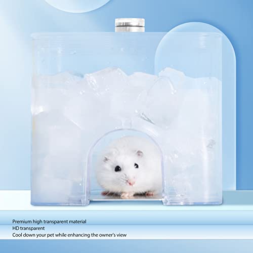 VINGVO Summer Cool Hamster, Effective Cooling Hamster Hideout High Compact Transparent PS Hollow Design for Small Animals for Home