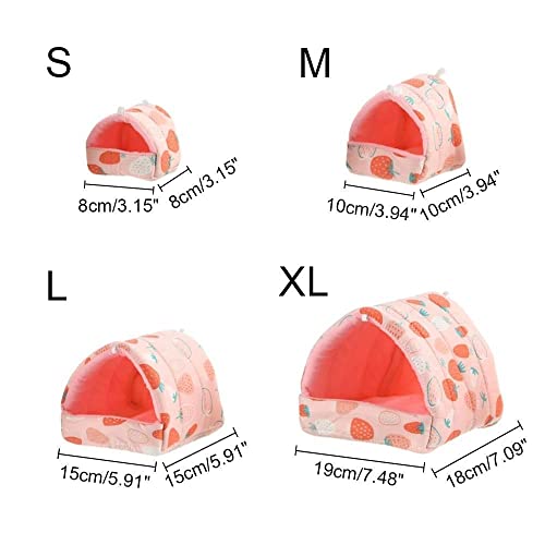 WEISHA Pet Nest 1PC Animal Sleeping Bed Cartoon Rat Hamster House Cotton Pad Cave Hamster Hammock Mini Guinea Pig Hanging Cage House Pet Supplies(M-6)