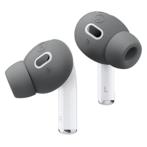 elago [6 Pairs] Compatible with AirPods Pro 2 Ear Tips with Earbuds Cover, Compatible with Apple AirPods Pro 2nd Generation [3 Sizes: Large + Medium + Small] [US Patent Registered] (Dark Grey)