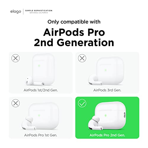 elago [6 Pairs] Compatible with AirPods Pro 2 Ear Tips with Earbuds Cover, Compatible with Apple AirPods Pro 2nd Generation [3 Sizes: Large + Medium + Small] [US Patent Registered] (Dark Grey)