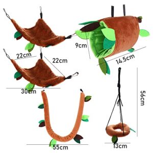 Hamster Bed Hamster Bed Toys,Winter Guinea Pig Pet Swing Playing Hanging Soft Sleeping Hut Cage Rope(Hammock)