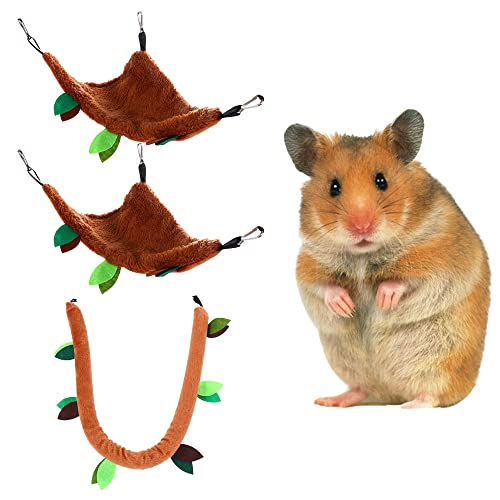 Hamster Bed Hamster Bed Toys,Winter Guinea Pig Pet Swing Playing Hanging Soft Sleeping Hut Cage Rope(Hammock)