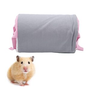 Hamster Tunnel, Hamster Tassel Tunnel Nesting Detachable Hideout Tube House for Guinea Pig Rabbit Small Animal(Pink)