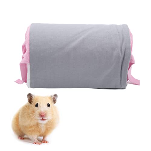 Hamster Tunnel, Hamster Tassel Tunnel Nesting Detachable Hideout Tube House for Guinea Pig Rabbit Small Animal(Pink)