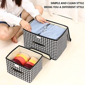 Clothing Storage Bags, Large Closet Organizer with Reinforced Handle, Foldable Clothing Storage Bins Under Bed Comforter Storage Bag Quilt Storage Bag