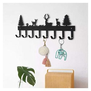 coat rack wall mount wall-mounted coat hook animal decoration storage rack coat hook hanger viscose coat hook rack free punching hook wall hooks (color : black)