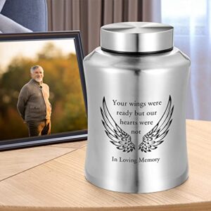 Urns for Ashes Decorative Urns for Adult Human Ashes Large Stainless Steel Cremation Urns for Human Ashes Up to 220 lbs