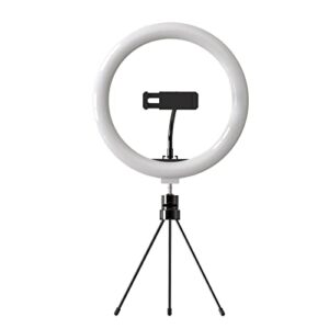 imuviy Selfie Ring Light Set with Tripod Stand and Adjustable Cell Phone Holder for Live Stream or Diammable Desk Makeup Ring Light Kit Mini Led Camera Ringlight for YouTube Videos Photography