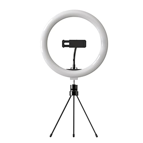 imuviy Selfie Ring Light Set with Tripod Stand and Adjustable Cell Phone Holder for Live Stream or Diammable Desk Makeup Ring Light Kit Mini Led Camera Ringlight for YouTube Videos Photography