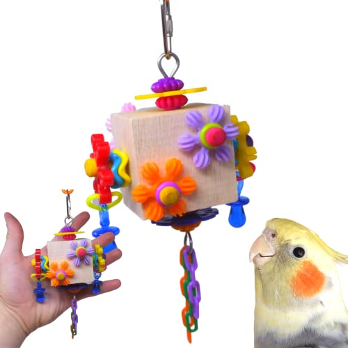 Bonka Bird Toys 01174 Dancing Daises Small Medium Balsa Block Bird Toy Parakeet Conures Cockatiels