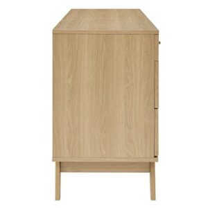 Modway Soma 8-Drawer Double Dresser in Oak