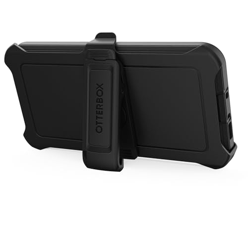 OtterBox Galaxy S23+ Defender Series Case - BLACK, rugged & durable, with port protection, includes holster clip kickstand