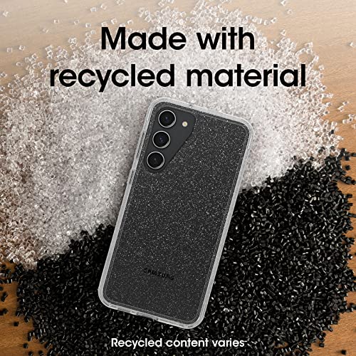 OtterBox Galaxy S23+ Symmetry Series Case - STARDUST (Clear/Glitter), ultra-sleek, wireless charging compatible, raised edges protect camera & screen