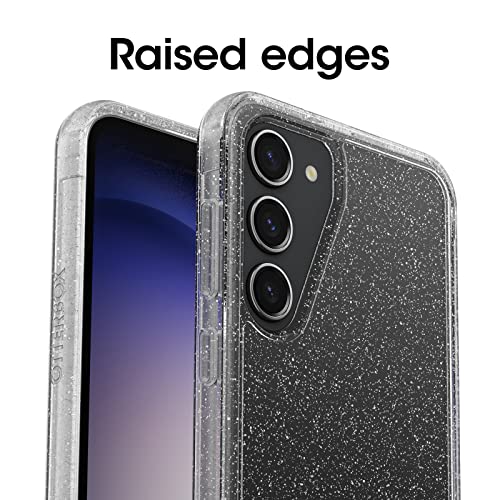 OtterBox Galaxy S23+ Symmetry Series Case - STARDUST (Clear/Glitter), ultra-sleek, wireless charging compatible, raised edges protect camera & screen